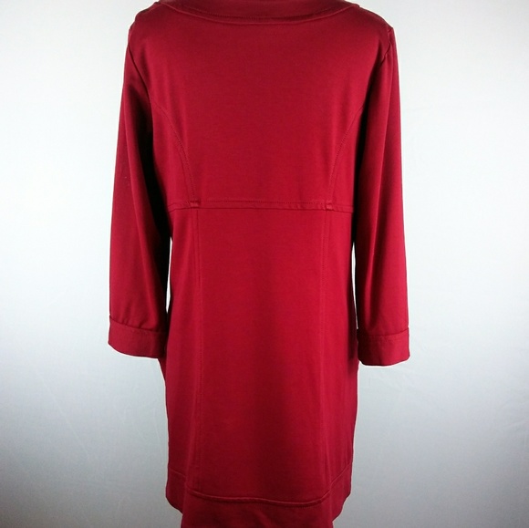 Max Edition | Dresses | Max Edition Deep Red Tunic Dress | Poshmark